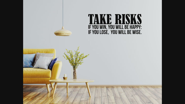 Take Risks Office Wall Quote Sticker – Inspirational Wall Signs