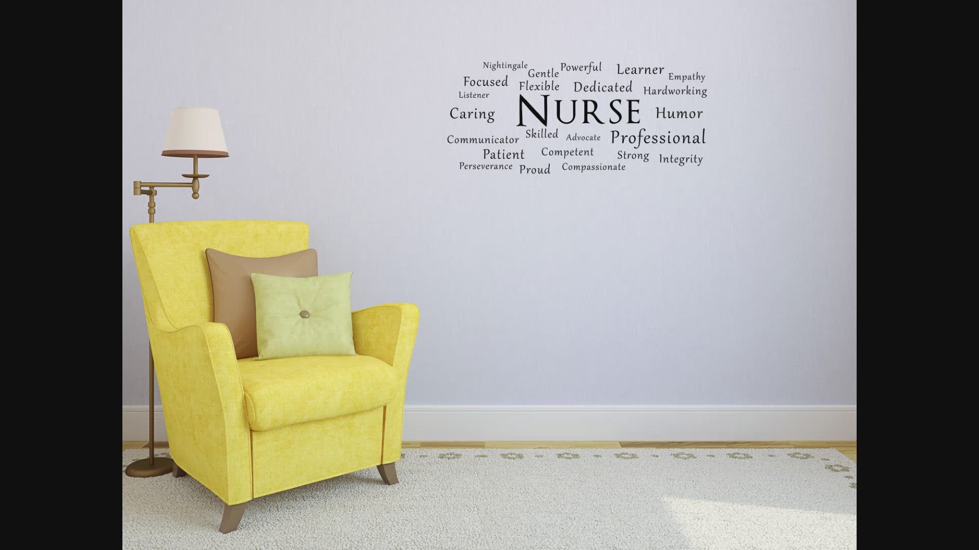 Nurse Word Cloud Office Wall Stickers - Medical Office Décor - RN Wall ...
