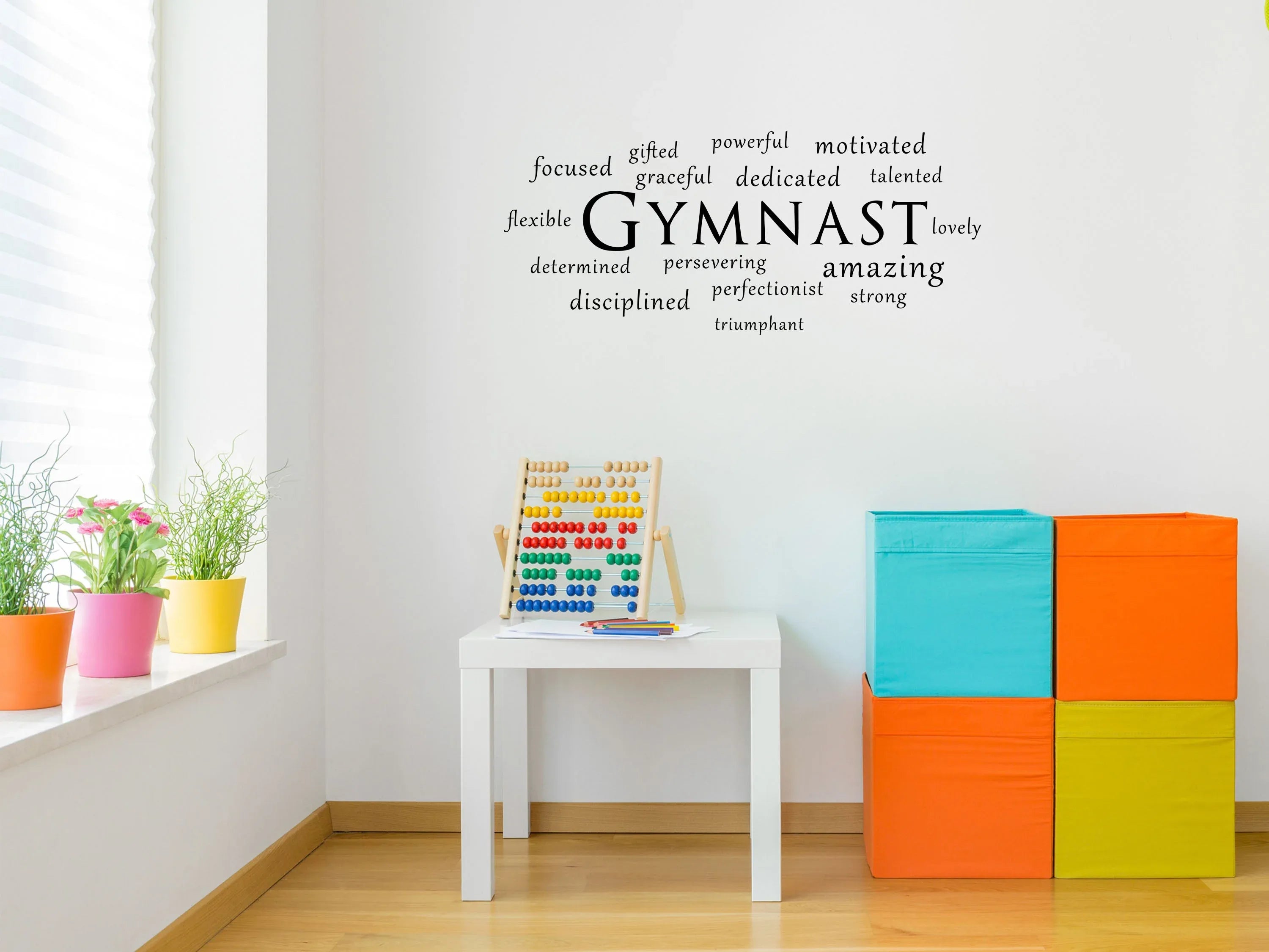 Gymnast Wall Sticker Wall Decal - Inspirational Wall Signs