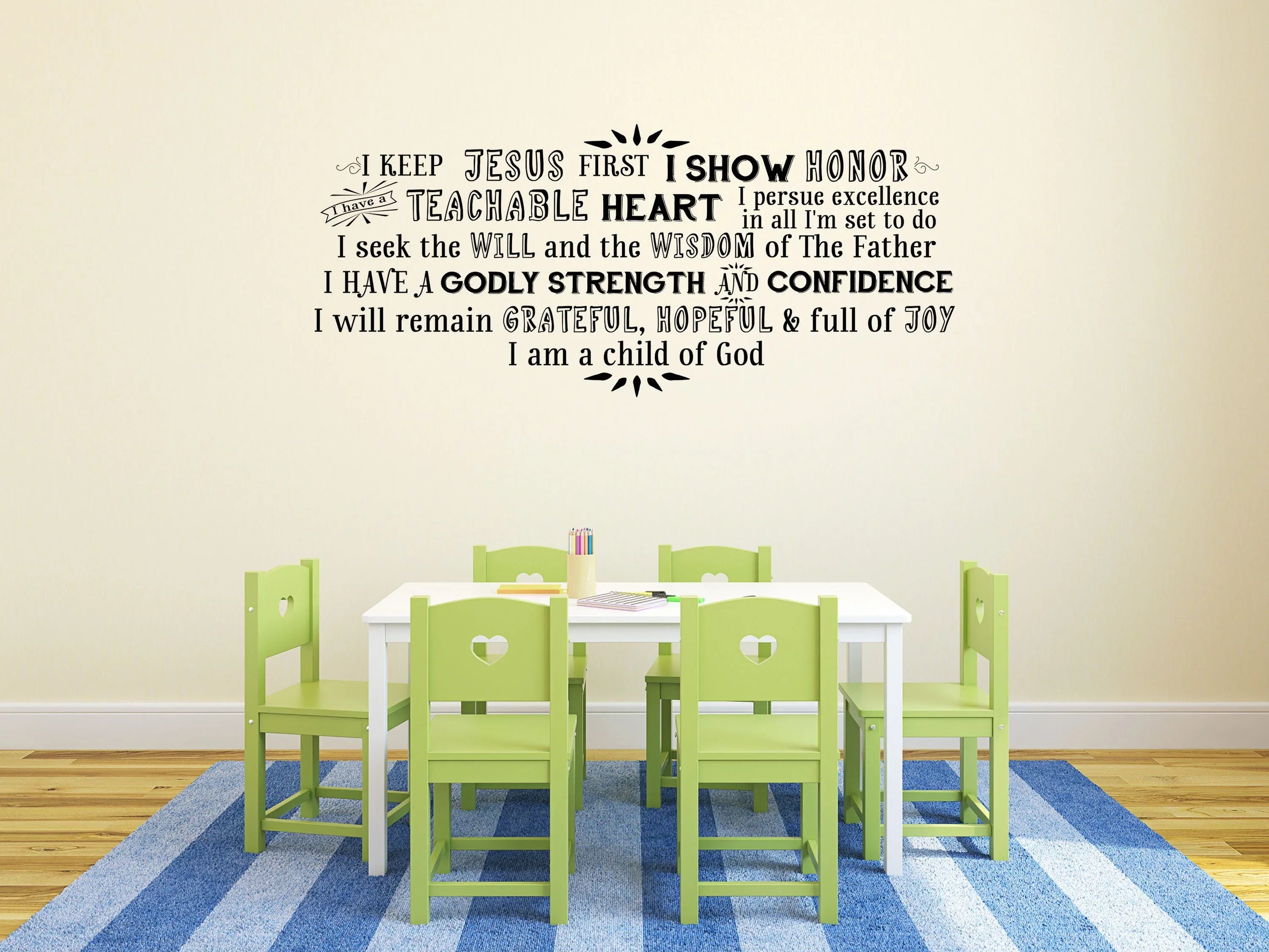 Jesus Vinyl Wall Decal Word Cloud - Inspirational Wall Signs