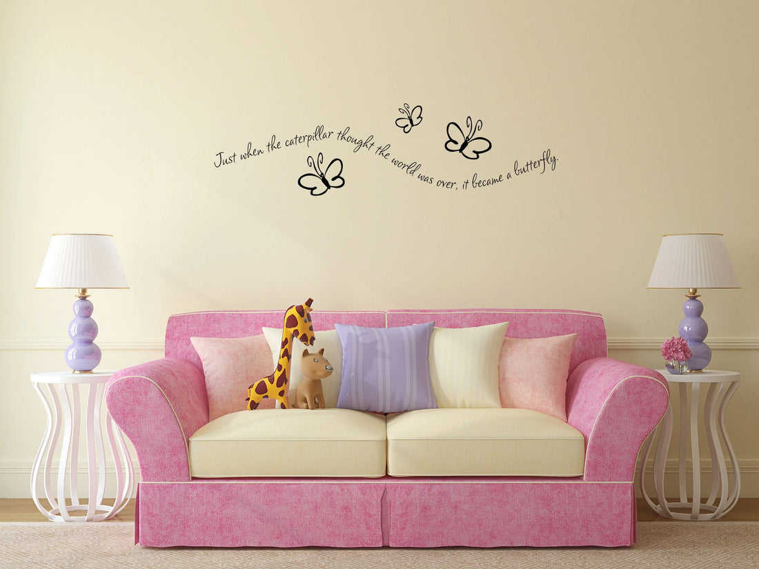 Just When The Caterpillar - Children's Room Decal - Inspirational Wall ...