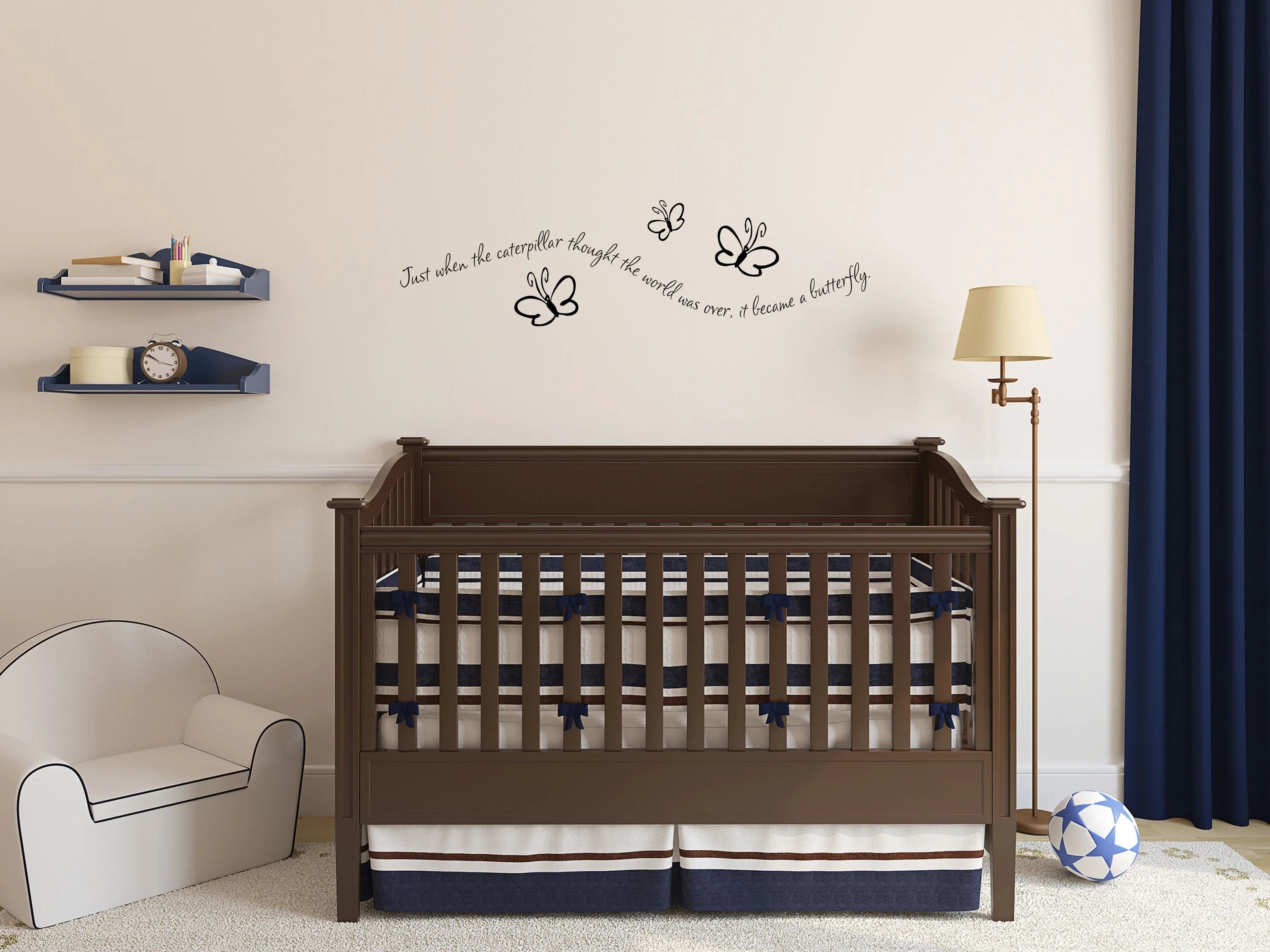Just When The Caterpillar - Children's Room Decal - Inspirational Wall ...