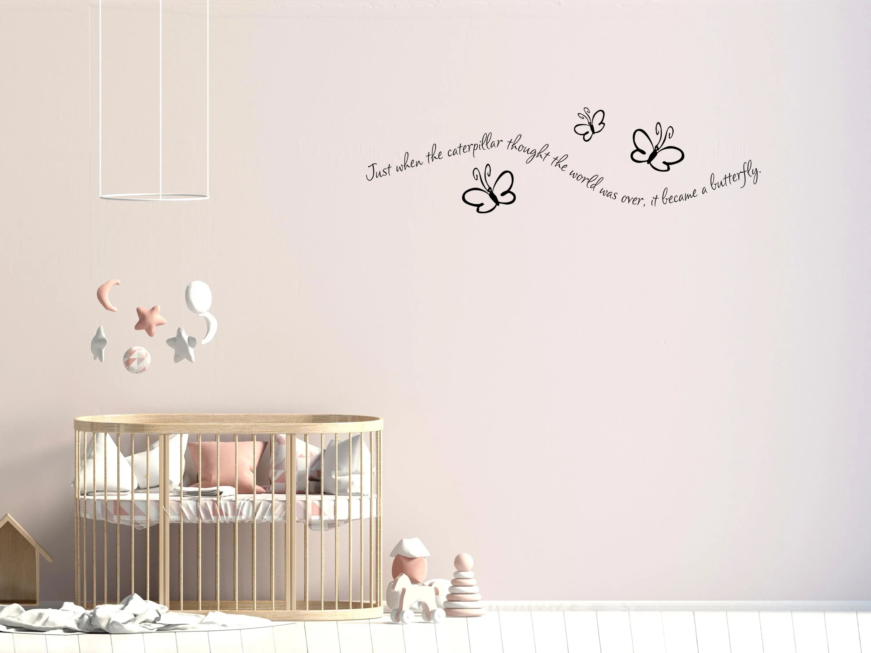 Just When The Caterpillar - Children's Room Decal - Inspirational Wall ...