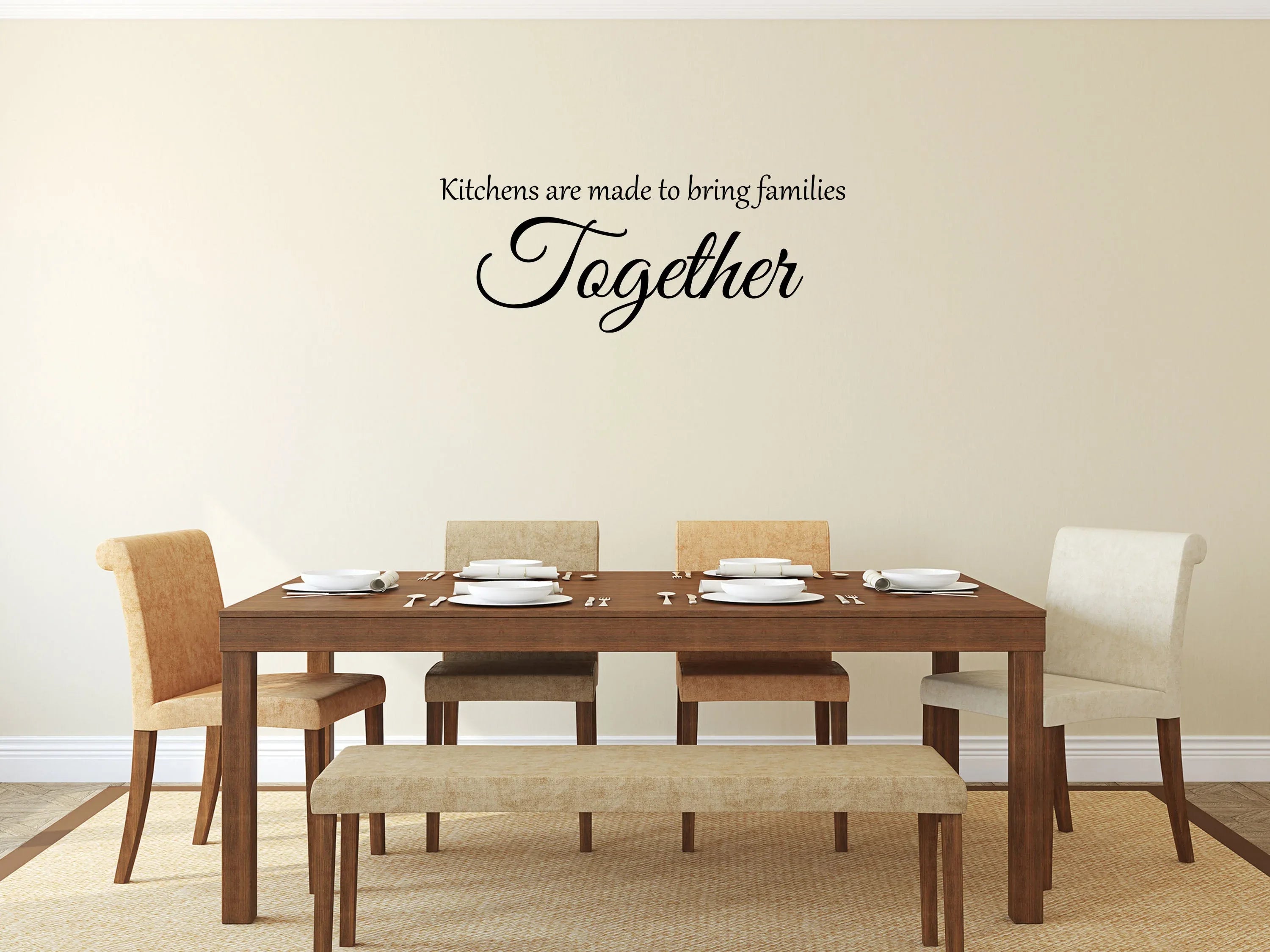 Kitchens Are Made To Bring Families Together Wall Decal - Dining Room ...