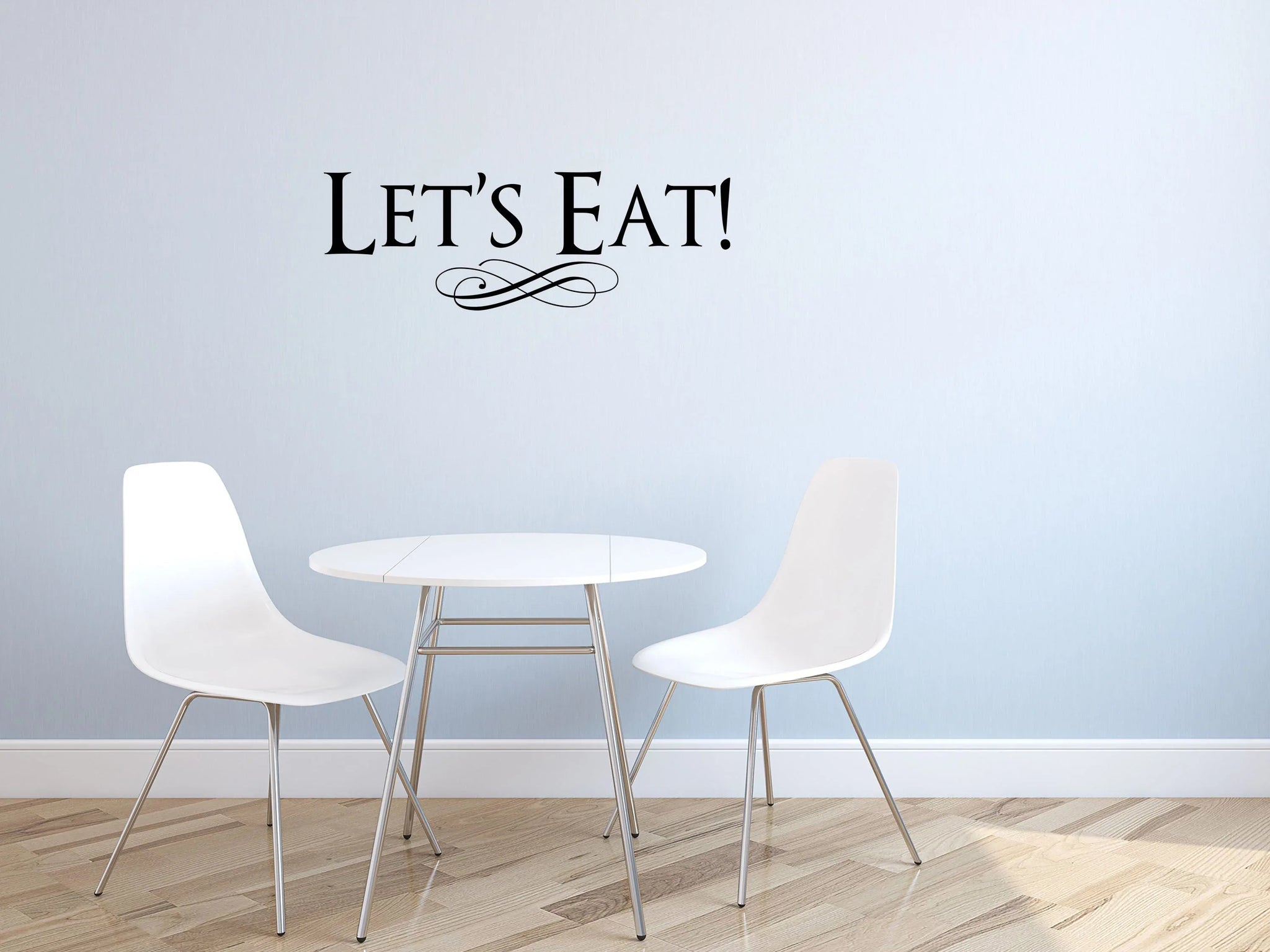 Let's Eat Dining Room Wall Decal - Kitchen Removeable Wall Vinyl Quote ...