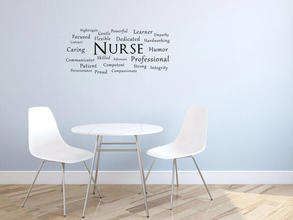 Nurse Word Cloud Office Wall Stickers - Medical Office Décor - RN Wall ...