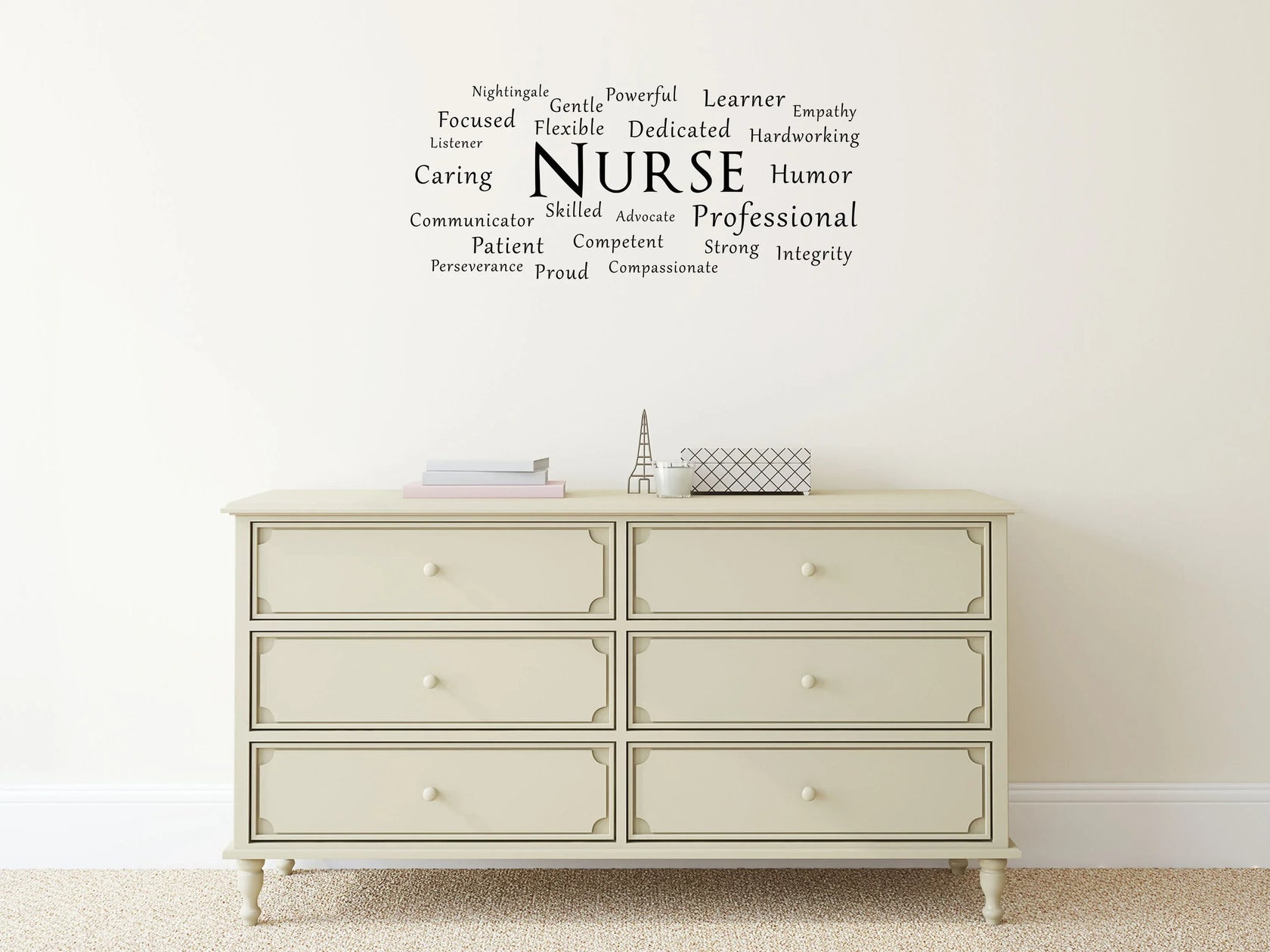 Nurse Word Cloud Office Wall Stickers - Medical Office Décor - RN Wall ...