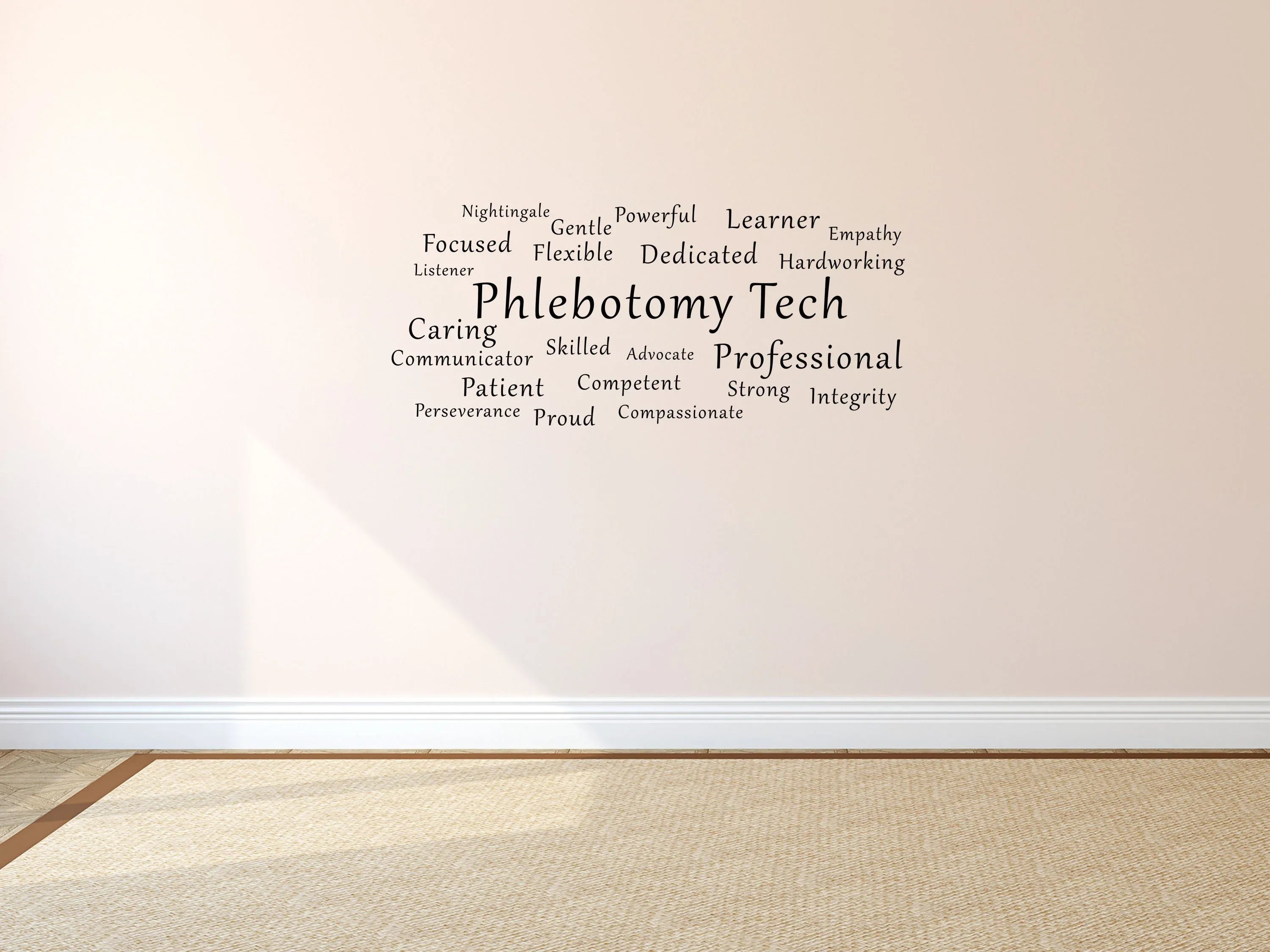 Phlebotomy Tech Word Cloud Decal - Phlebotomy Wall Decal - Phlebotomis ...