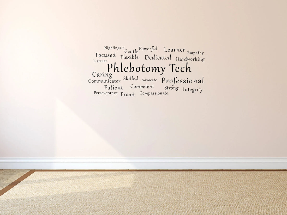 Phlebotomy Tech Word Cloud Decal - Phlebotomy Wall Decal - Phlebotomis ...