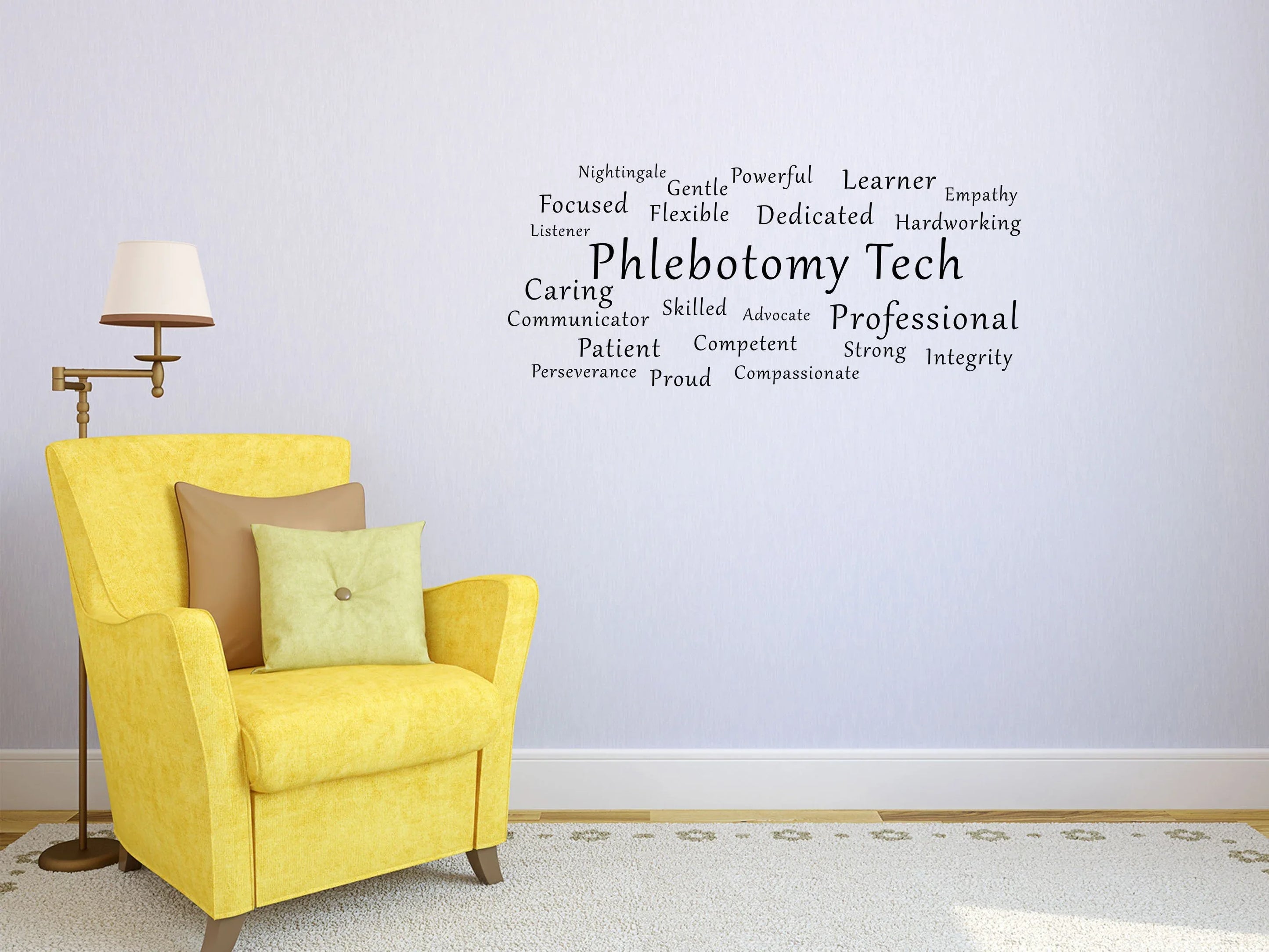 Phlebotomy Tech Word Cloud Decal - Phlebotomy Wall Decal - Phlebotomis ...
