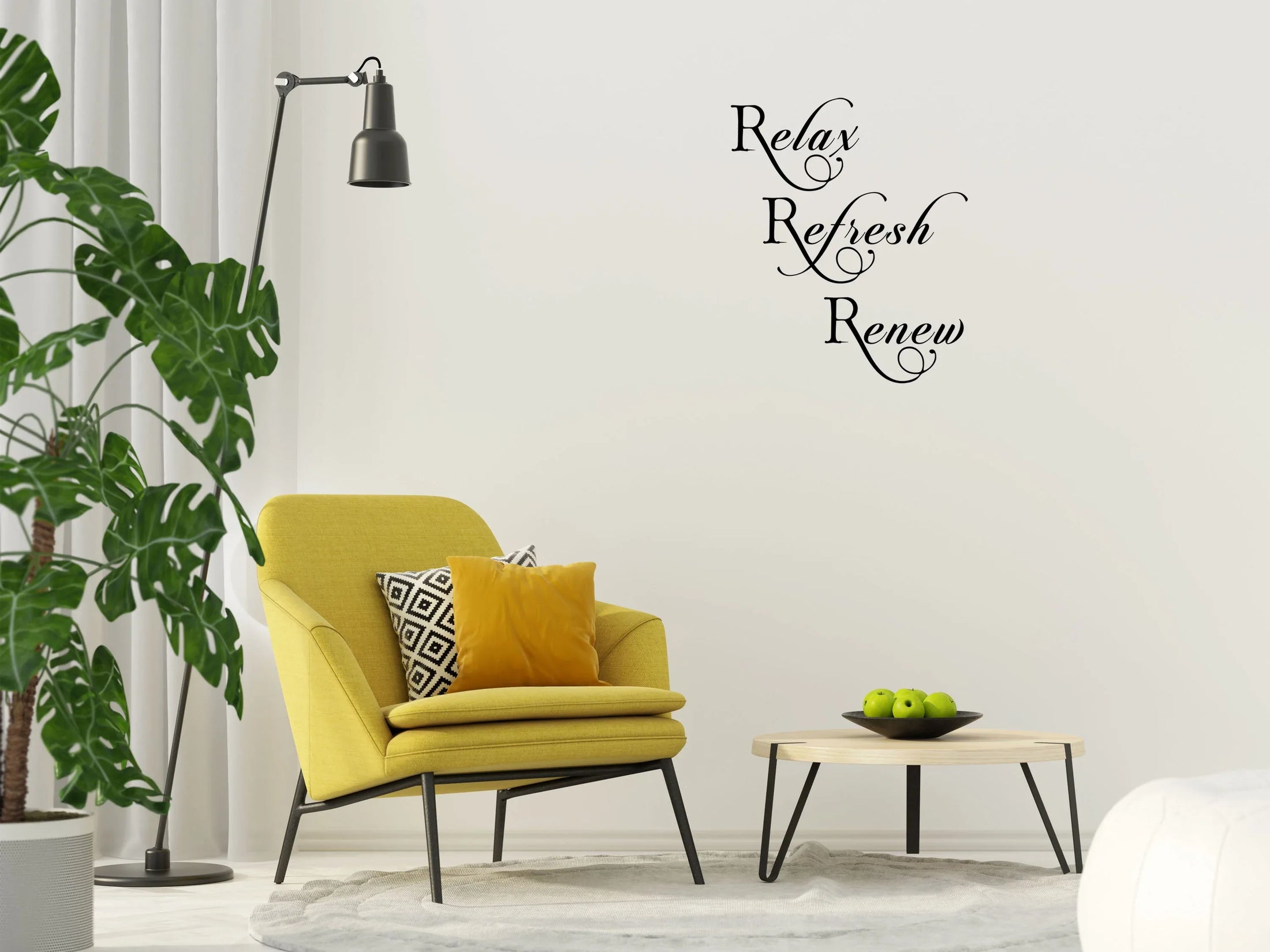 Relax Refresh Renew Wall Decal – Inspirational Wall Signs