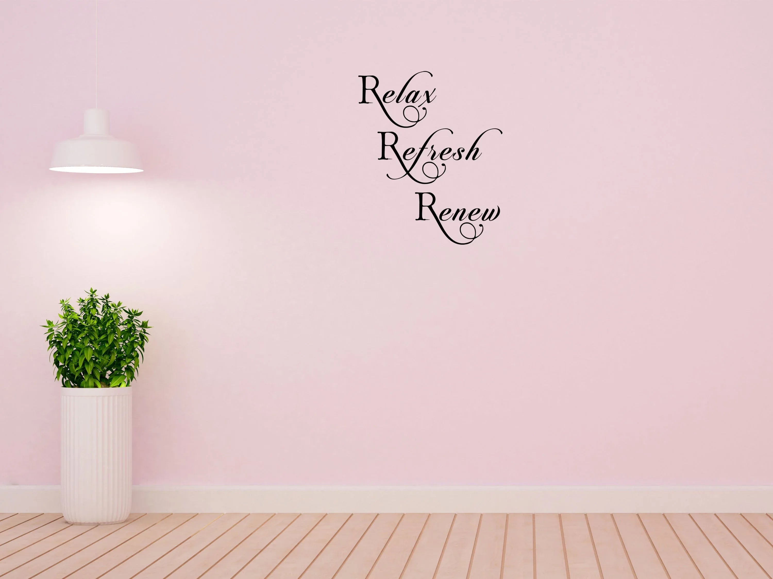Relax Refresh Renew Wall Decal – Inspirational Wall Signs