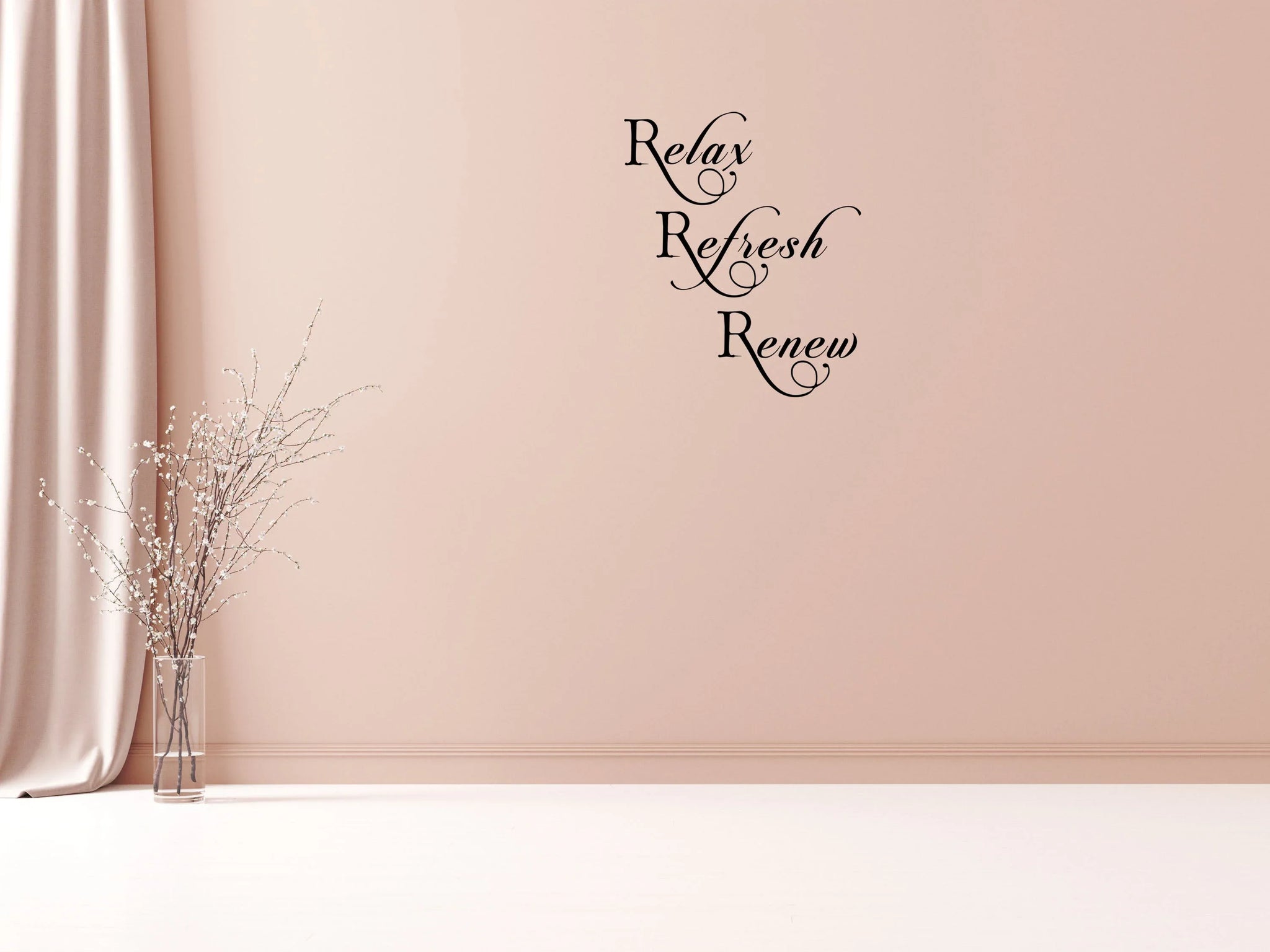 Relax Refresh Renew Wall Decal – Inspirational Wall Signs