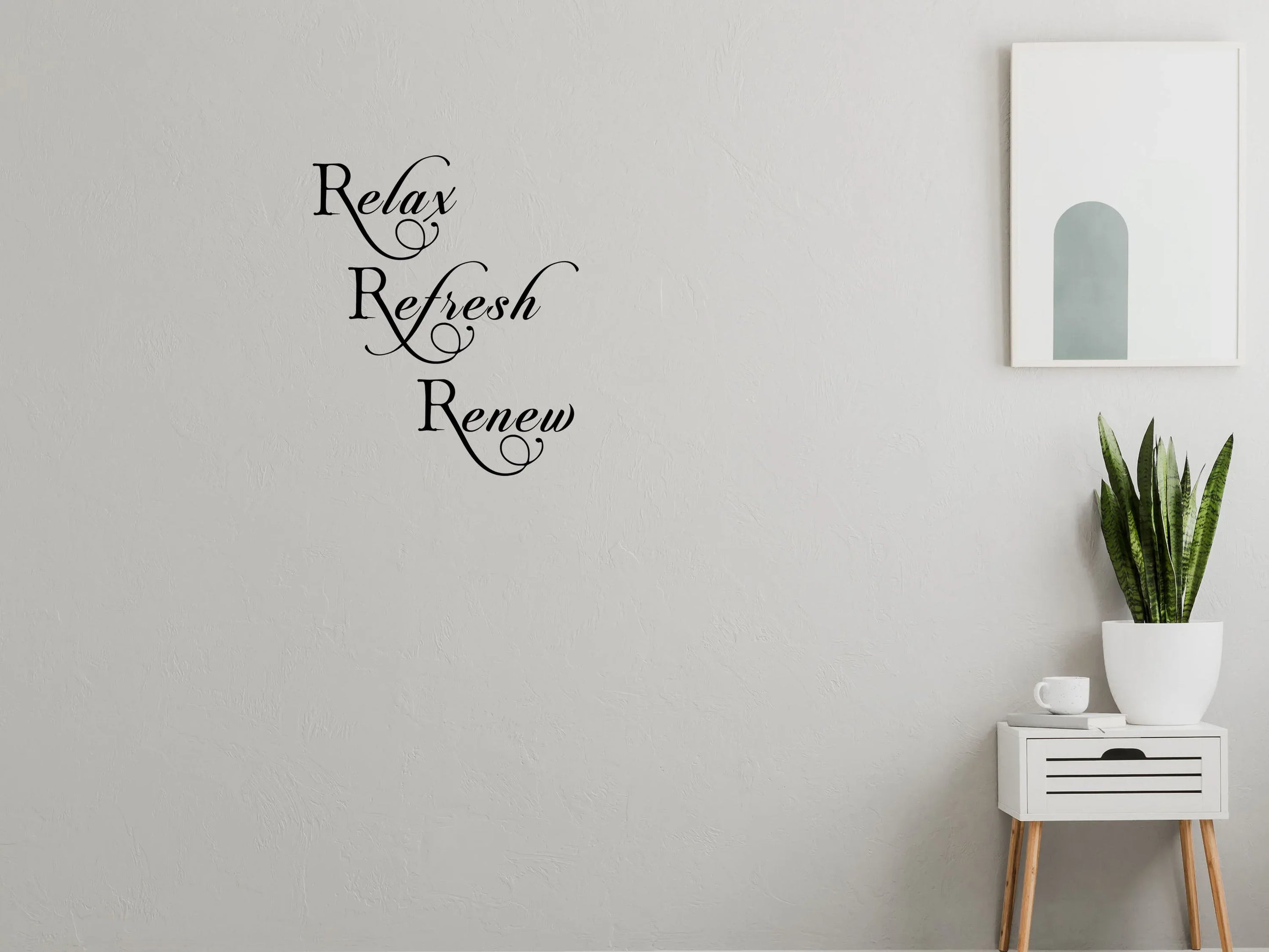 Relax Refresh Renew Wall Decal – Inspirational Wall Signs