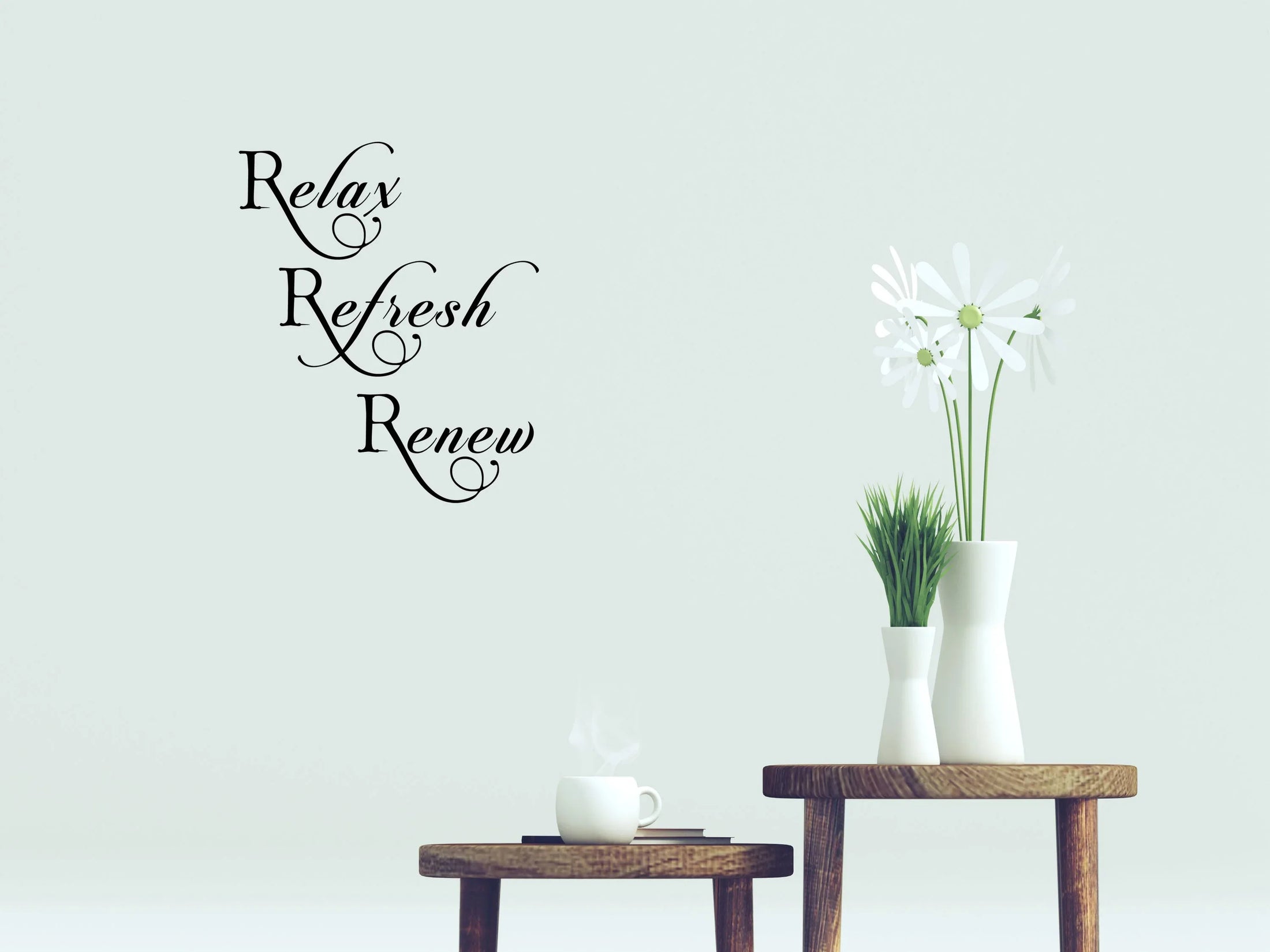 Relax Refresh Renew Wall Decal – Inspirational Wall Signs