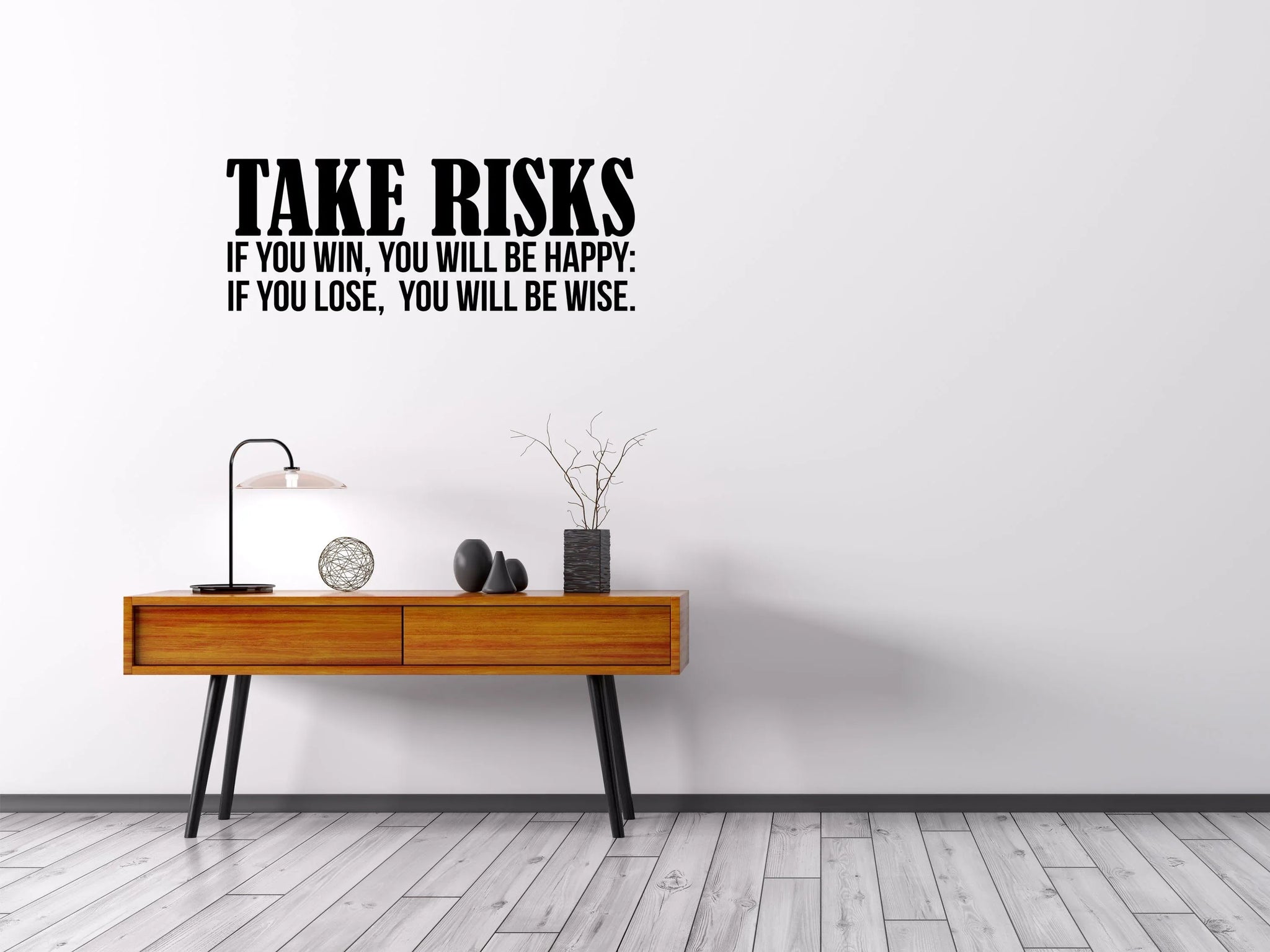 Take Risks Office Wall Quote Sticker – Inspirational Wall Signs