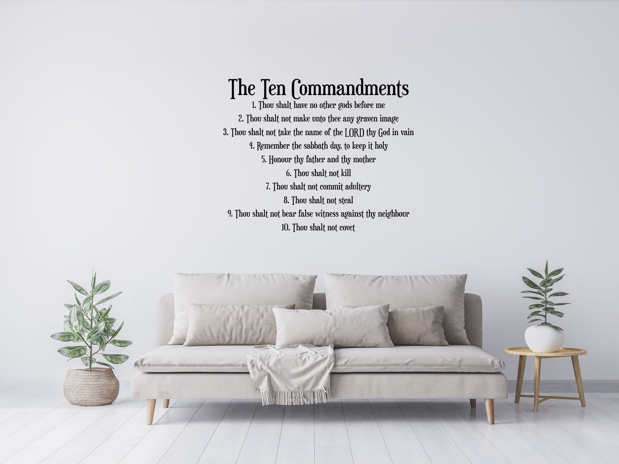 The 10 Commandments Vinyl Wall Decals Inspirational Wall Signs