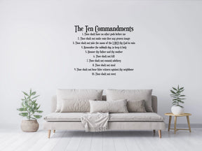 The 10 Commandments Vinyl Wall Decals - Inspirational Wall Signs