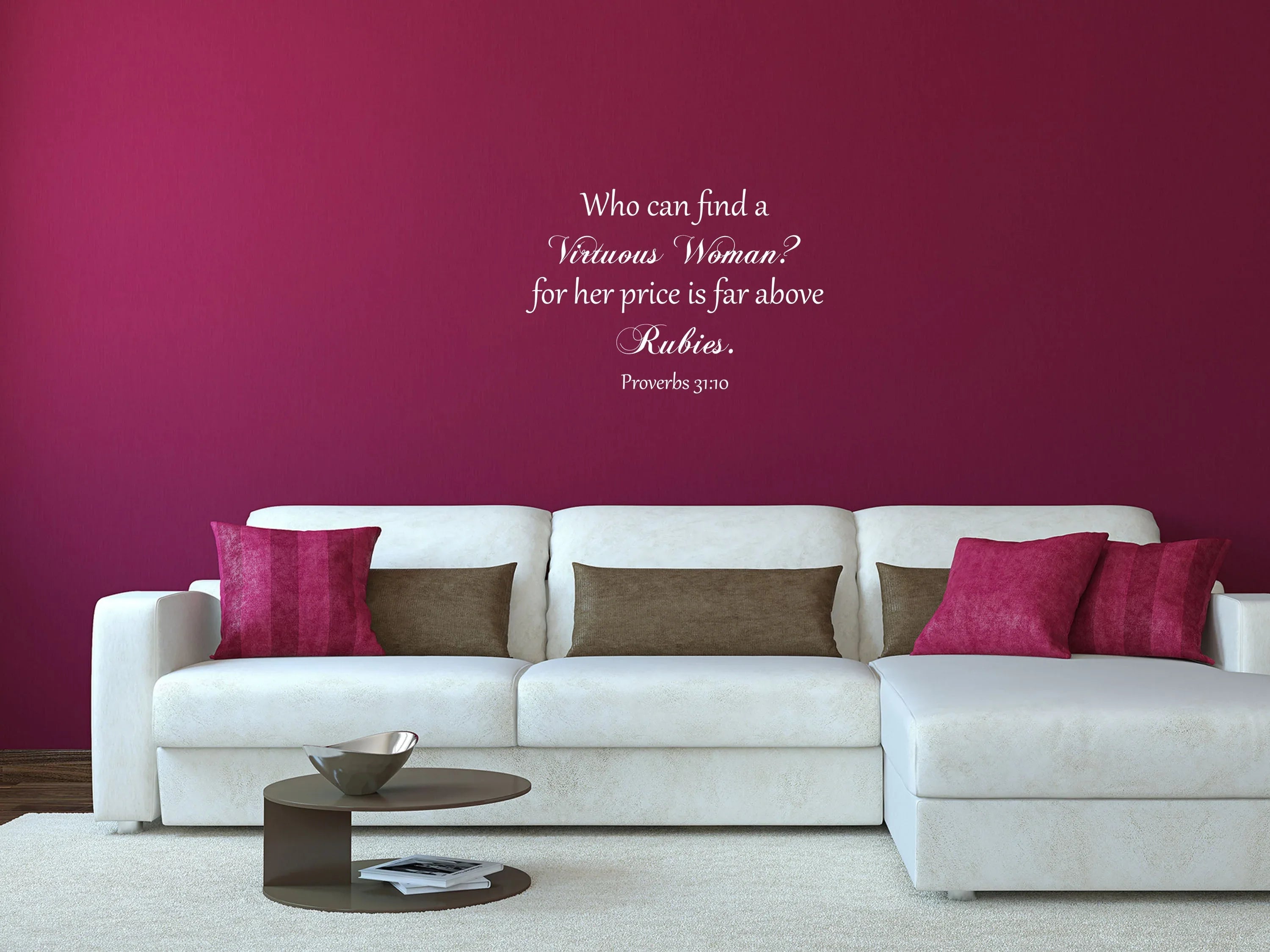 Who Can Find A Virtuous Woman Wall Decal - Inspirational Wall Signs