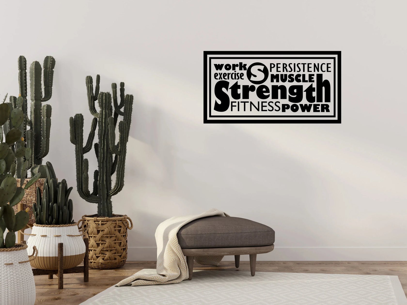 Work Exercise Office Wall Quote Sticker - Inspirational Wall Decals ...