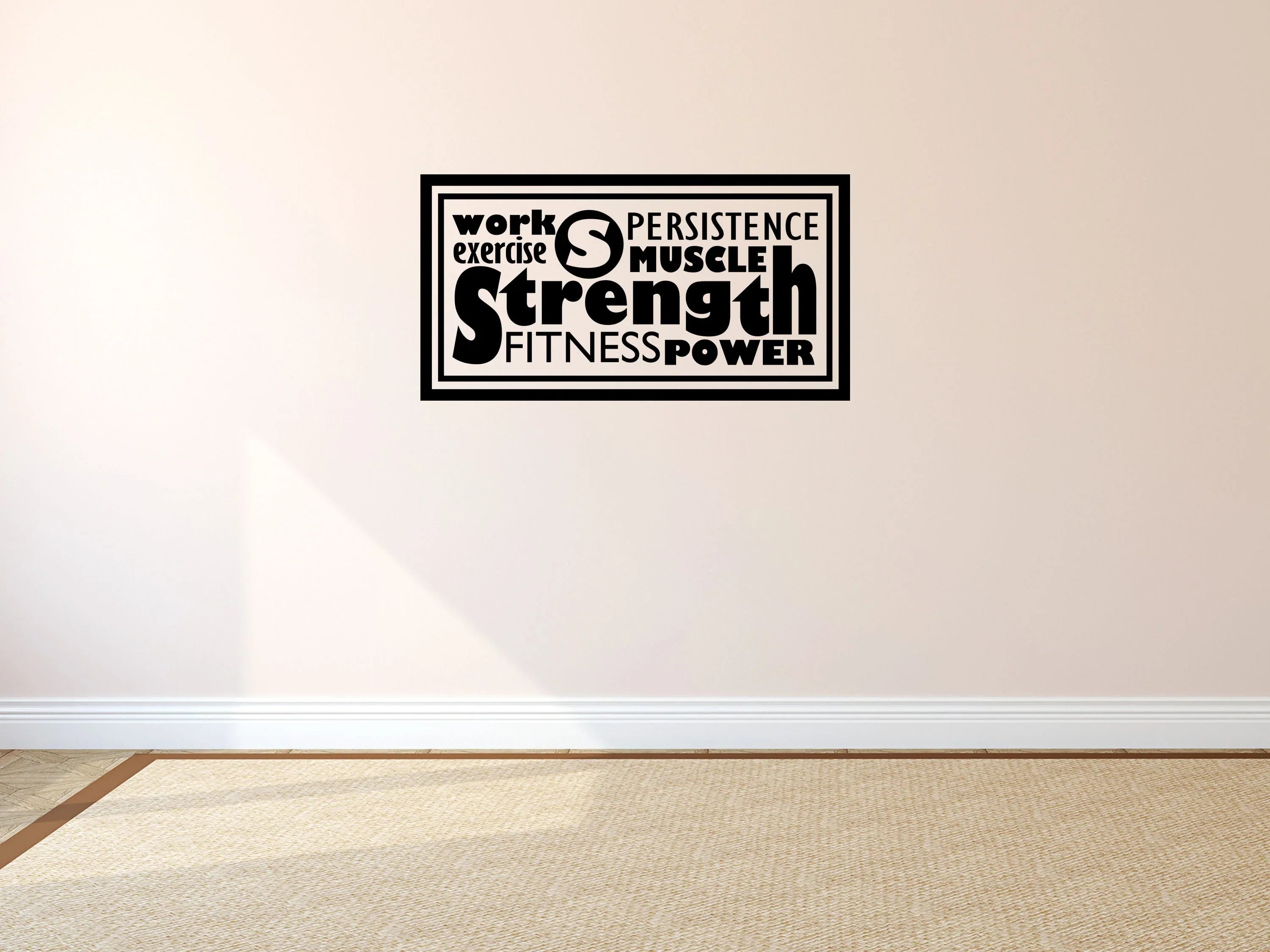 Work Exercise Office Wall Quote Sticker - Inspirational Wall Decals ...