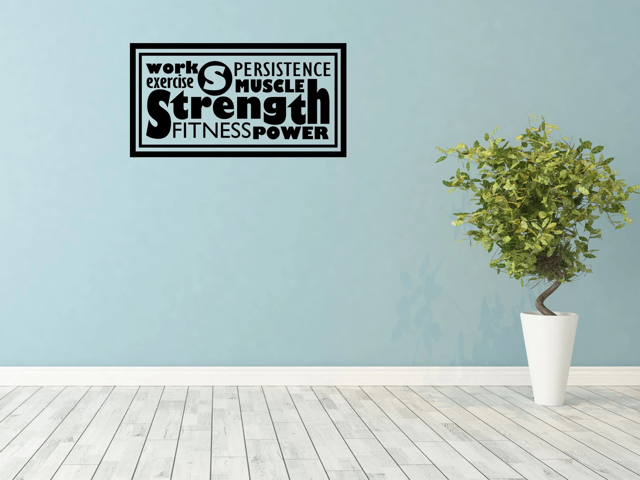 Work Exercise Office Wall Quote Sticker - Inspirational Wall Decals ...