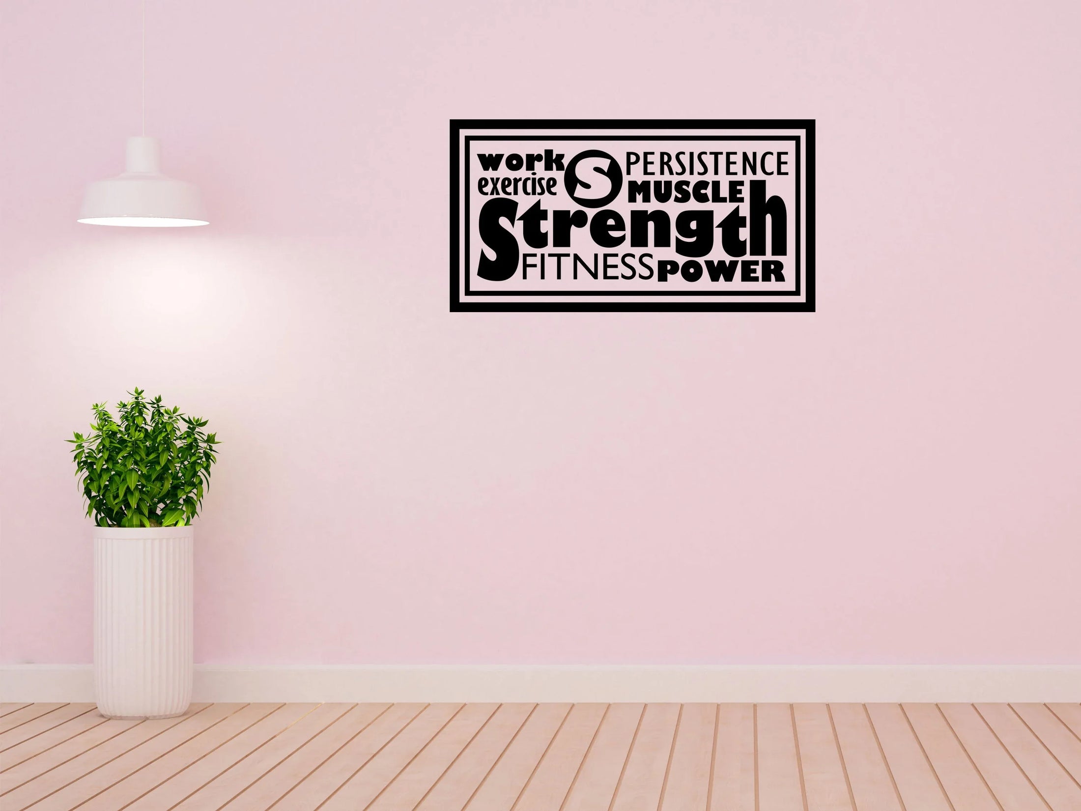 Work Exercise Office Wall Quote Sticker - Inspirational Wall Decals ...